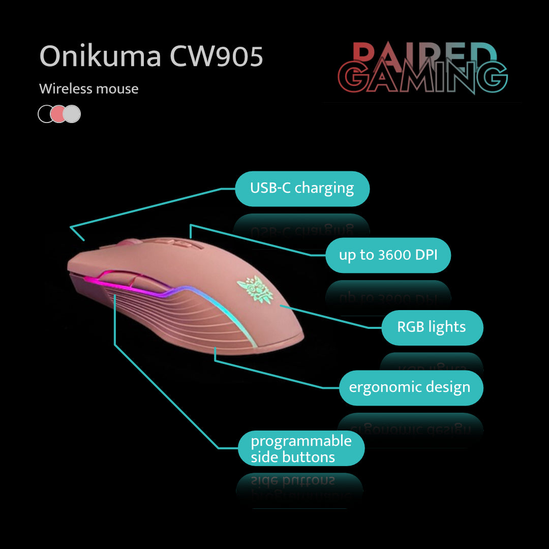 Onikuma CW905 wireless mouse – PairedGaming